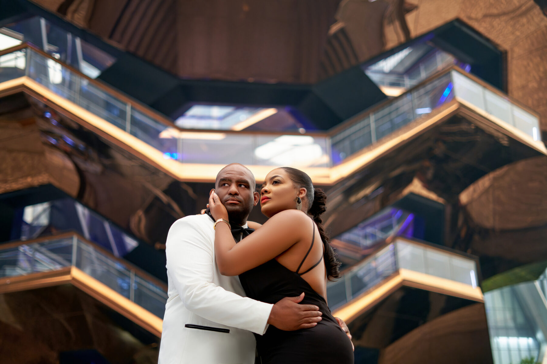 Love in the City: An Engagement Session in New York City - Black Bride